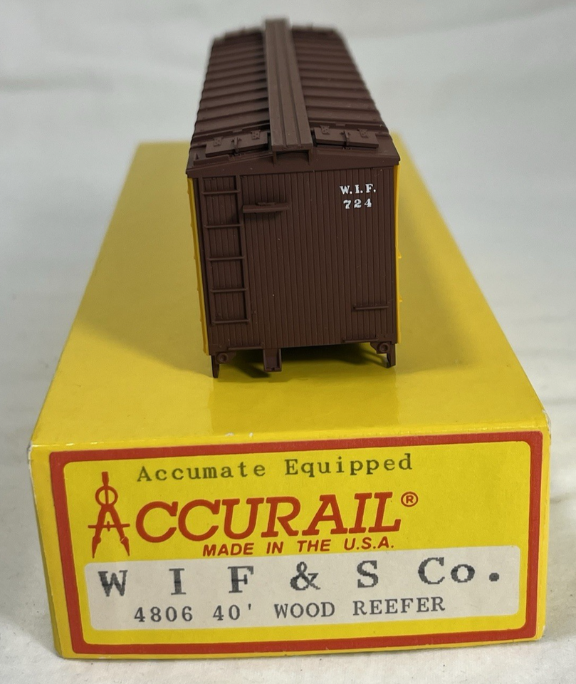 ACCURAIL 4806 HO Scale - 40' Wood Reefer Kit WIF & S Co Car #724 | eBay