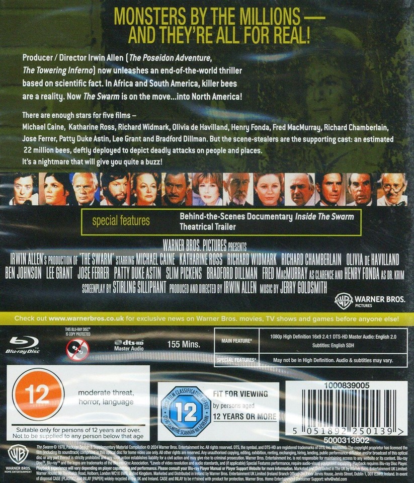 The Swarm (1978) Michael Caine Blu-Ray NEW (USA Compatible) | eBay