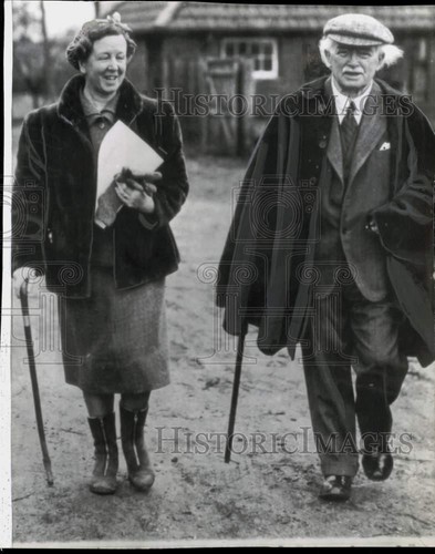 1943 Press Photo Frances Stevenson at David Lloyd George's birthday in ...