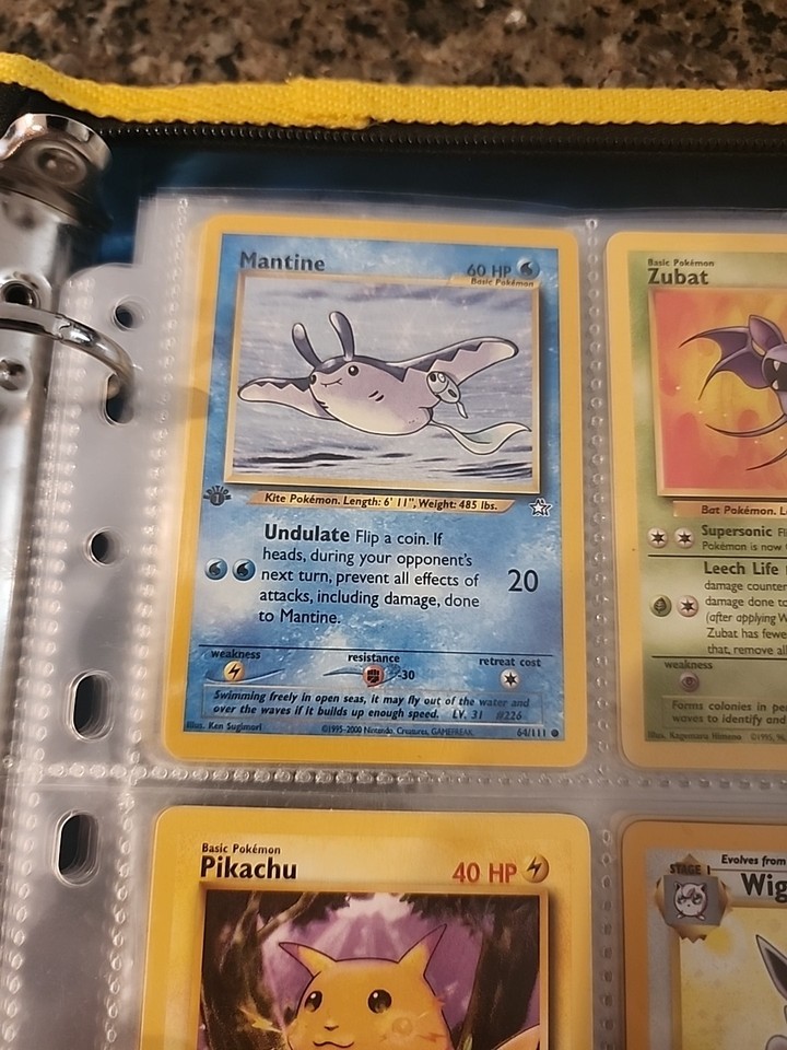 Pokemon Collection Binder Vintage Lot of Cards Holos Rares WoTC Movie ...
