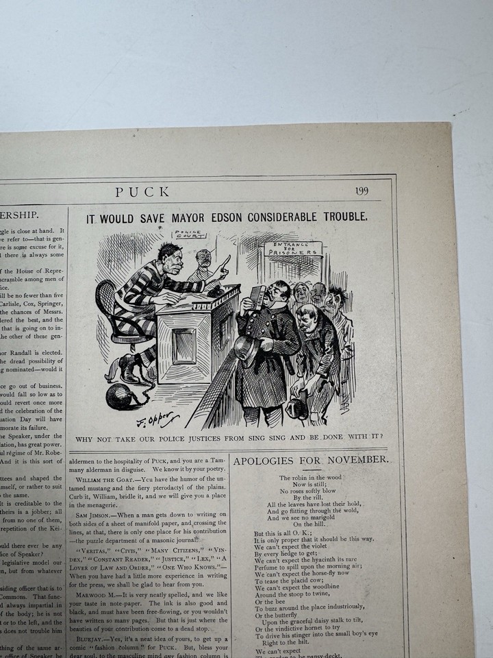 Puck Magazine-Thanksgiving Litho-1883-J. Keppler | eBay