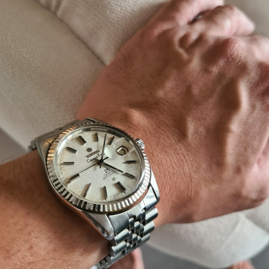 RARE Titoni Cosmo King Rotomatic 25 Jewels Date Display Swiss Made ...