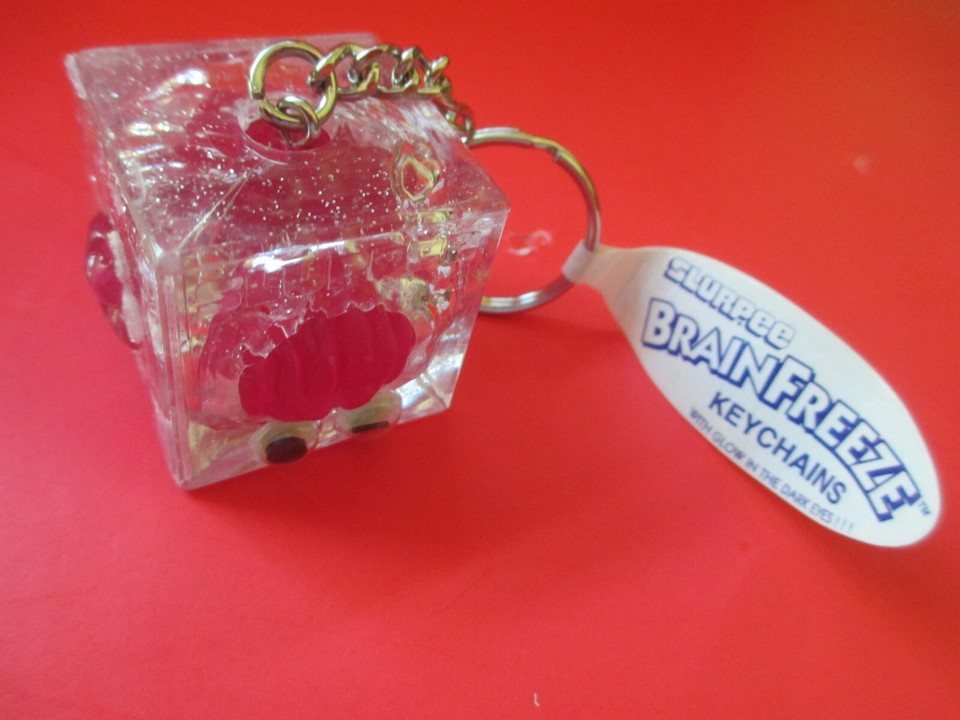 Vintage Authentic 7-Eleven Brain Freeze Slurpee Keychain Glow In The ...