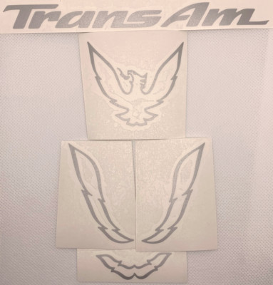 Silver-Grey Rear Panel Overlay Decal Set 1993-2002 Pontiac Firebird ...