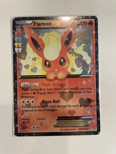 Flareon EX - RC6/RC32 - Pokemon Generations Radiant Collection Card NM ...