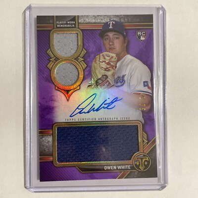 2024 Topps Triple Threads Owen White 2-Color Patch Rookie Auto 42/75 ...