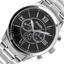 FOSSIL Flynn Mens Chronograph Watch Large Black Dial Silver Stainless ...