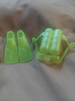 BARBIE OCEAN FRIENDS KEN BARBIE SCUBA FLIPPERS & TANKS 1996 MATTEL | eBay