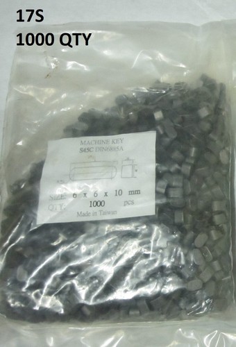 1000 QTY Machine Keys 6x6x10mm S45C Carbon Steel DIN 6885A | eBay