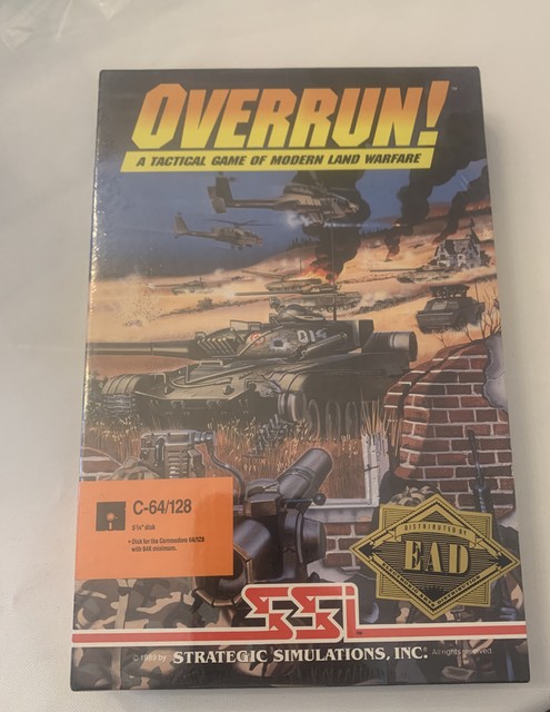 OVERRUN Tactical Game Land Warfare SSI Commodore 64 128 Disk for sale ...