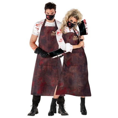 Adult Bloody Butcher Costume Men`s Women`s Killer Surgeon Halloween ...