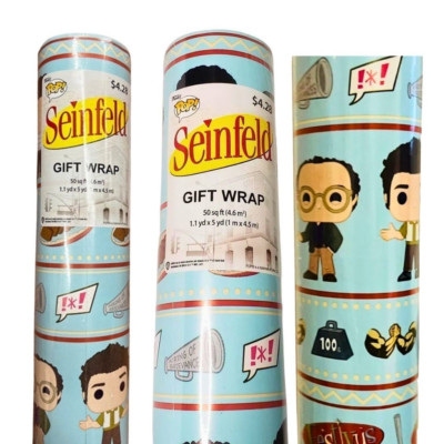 SEINFELD Funko Pop FESTIVUS Christmas Gift Wrapping Paper 50ft Airing ...
