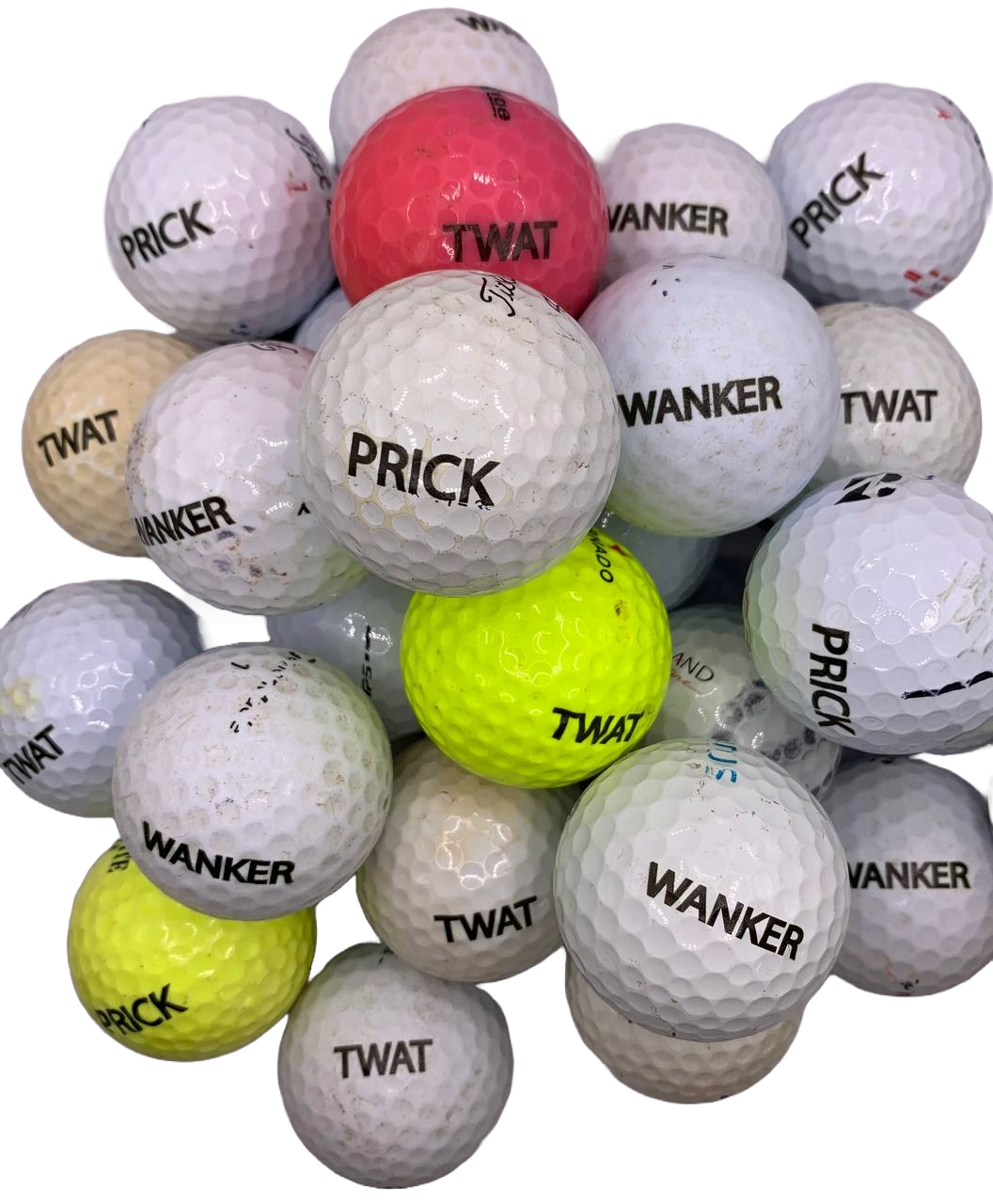 Golf Secret Santa Novelty Used Balls: Rude Gag Gift for Golfers (Pack ...