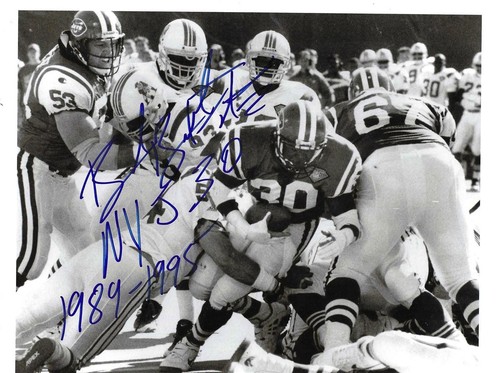 BRAD BAXTER NEW YORK JETS #30 1989-1995 autographed 8x10 photoWCOA | eBay