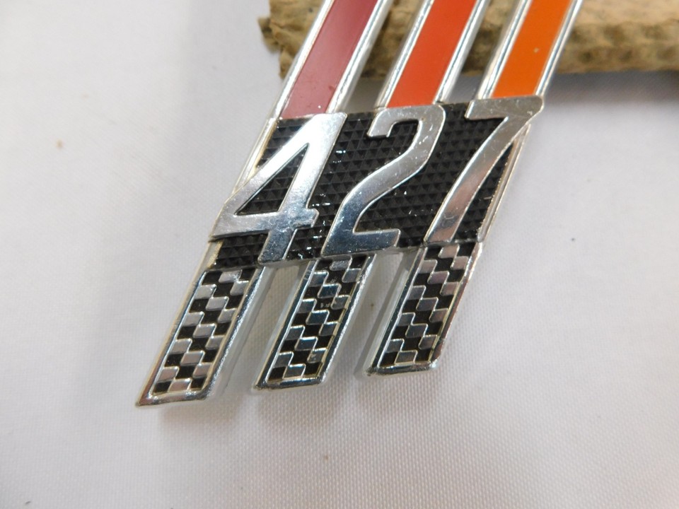 NOS OEM Ford 1967 Galaxie 500 + Fairlane 427ci Fender Emblems Ornaments ...