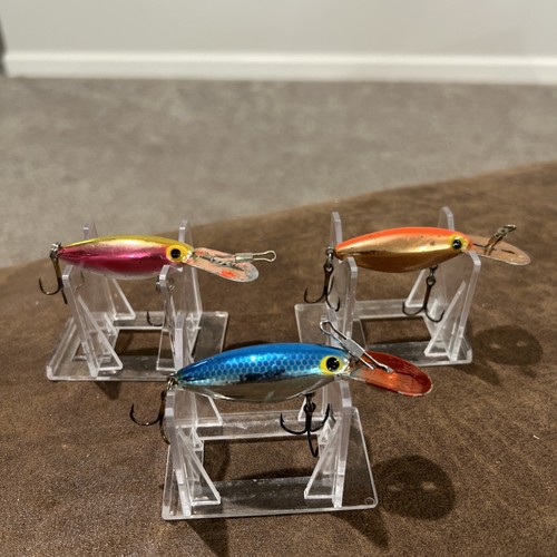 Lot of 3 Vtg Pre Rapala Storm Hot 'N Tot Thin Fin Fishing Lures Tackle ...