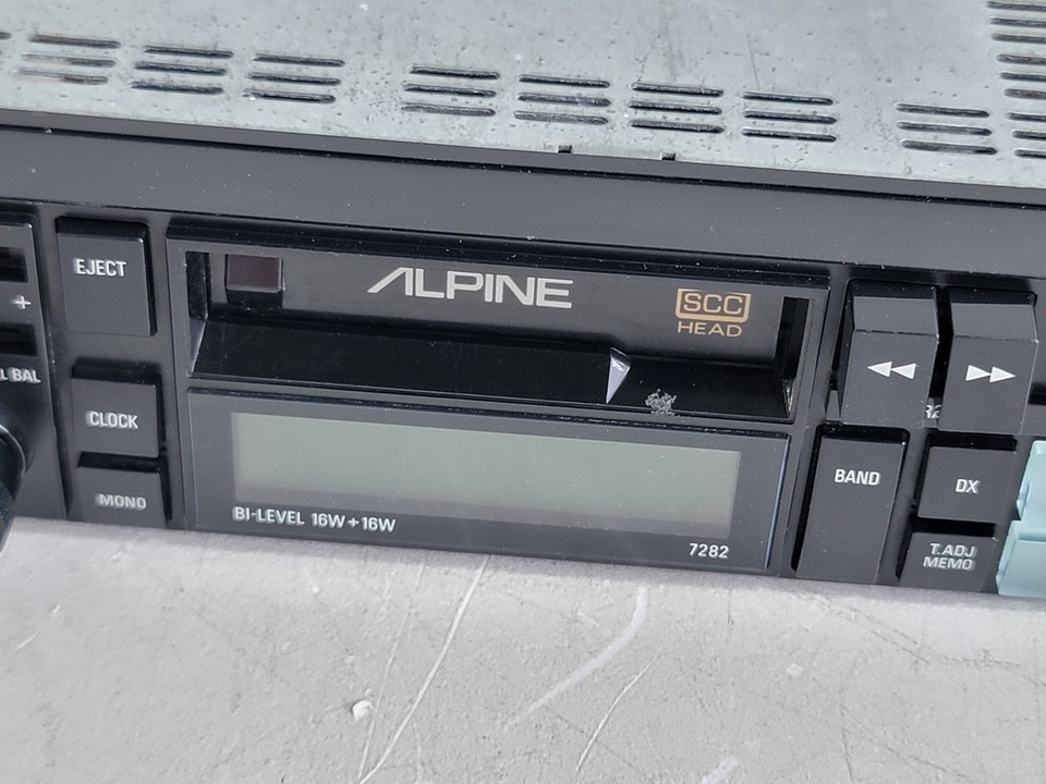 Vintage Alpine 7282 Cassette Car Stereo Old School - No Wire Harness ...