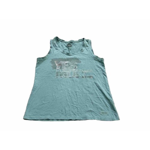 Life Is Good Womens Turquoise Yes More Classic Fit Tank Top Sleeveless ...