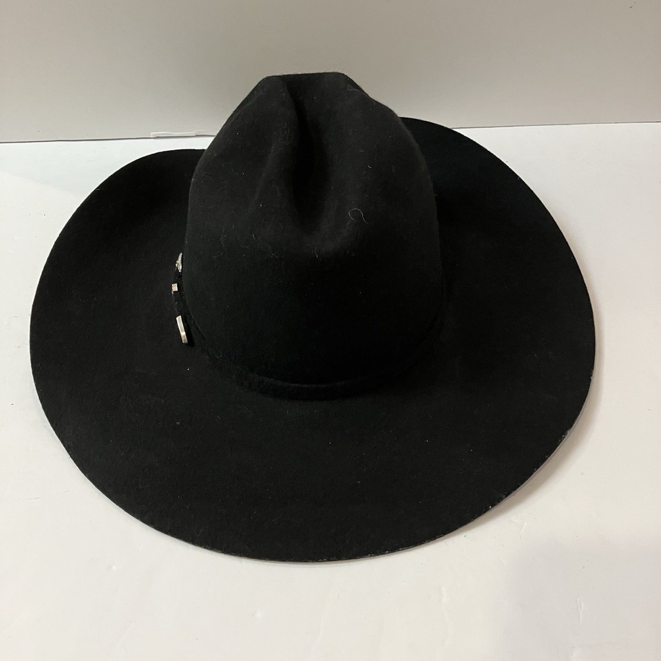 NWT! SS Double S Hat Collection Black Cowboy Hat Size 7 1/4 | eBay
