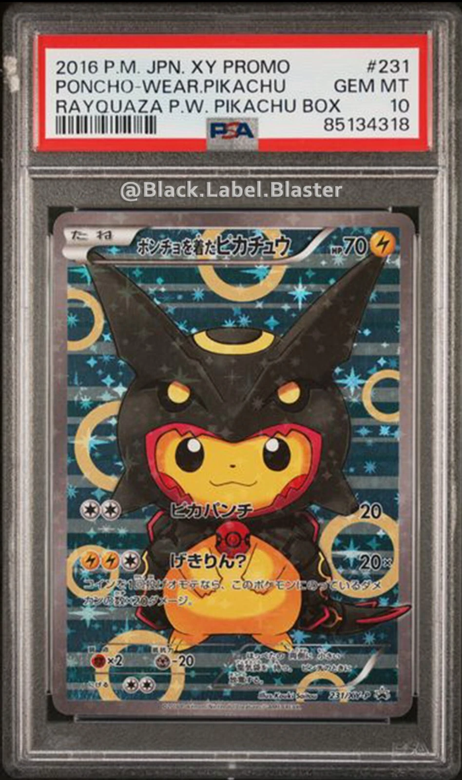 Poncho-Wearing Pikachu 2016 Japanese XY-P Promo #231/XY-P Rayquaza ...