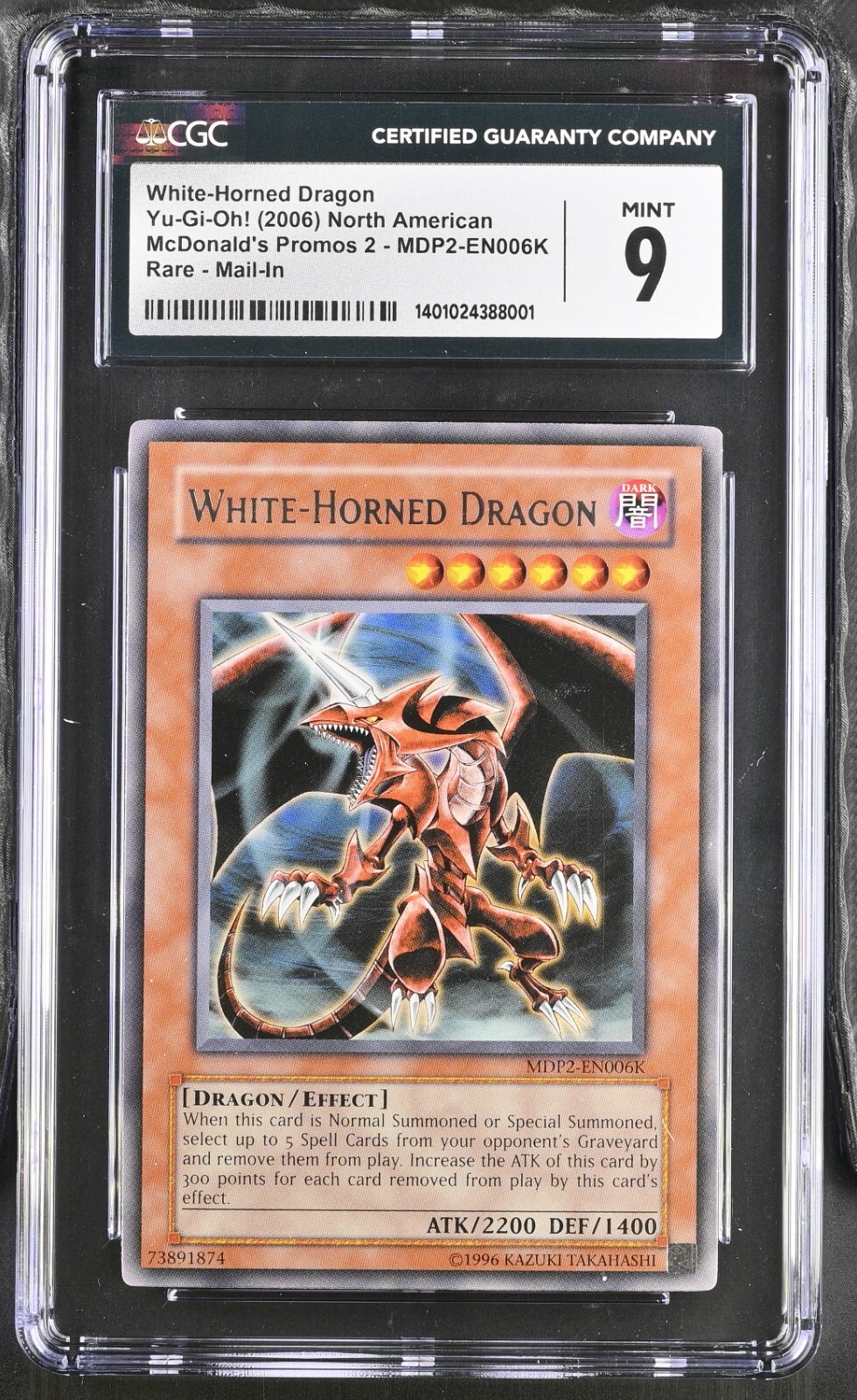 CGC 9 Yu-Gi-Oh! White-Horned Dragon MDP2-EN006K Redemption Promo | eBay