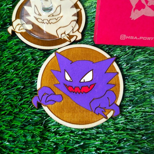 Wooden Colorful Pokémon Coasters, Ghastly, Haunter, Gengar, Nerd & Geek ...