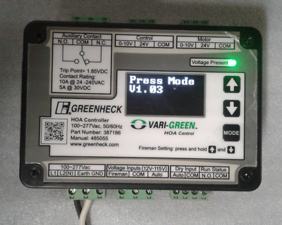 Greenheck 387186 Vari-Green HOA Control 100-277VAC 50/60 Hz | eBay UK