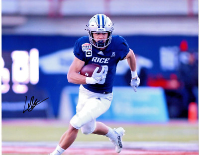 Luke McCaffrey Rice Owls signed autograph 8x10 football photo 24 Draft ...