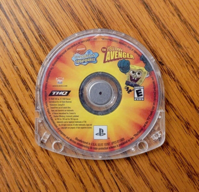 SpongeBob SquarePants: The Yellow Avenger (Sony PSP, 2006) Game Only ...
