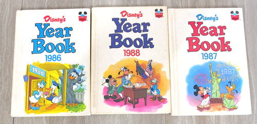 Disney's Year Book 1986 1987 1988; 3 Vintage Hardcover Books | eBay