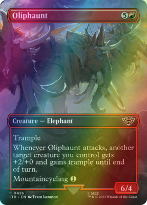 Oliphaunt SCENE BORDERLESS FOIL, The Lord of the Rings, MTG LTR NM/M | eBay