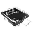 Black Square ABS Plastic Shampoo Bowl Salon Pool SPA Plastic Spa ...