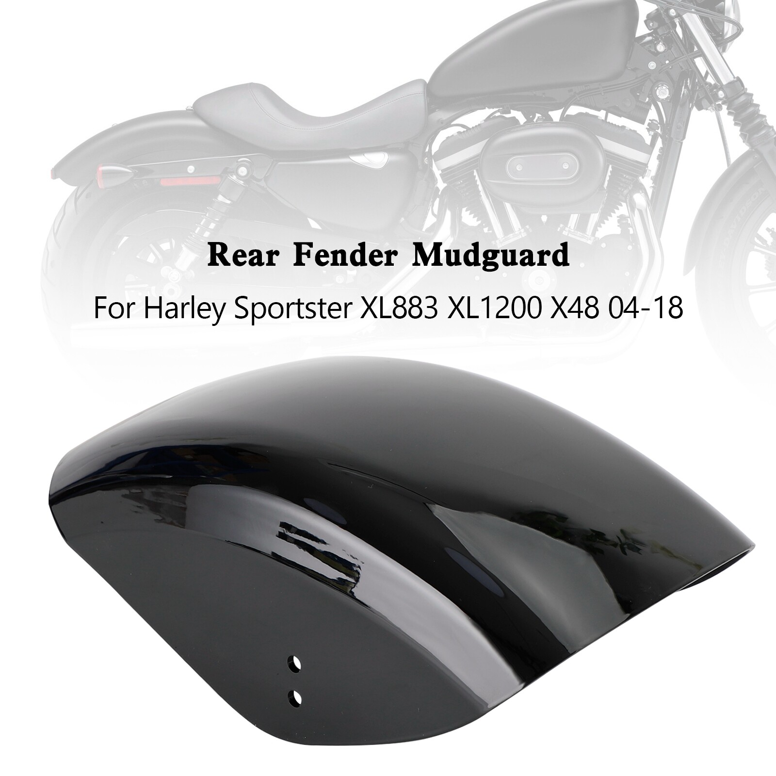 ABS Rear Mudguard Fender For Sportster XL883 XL1200 X48 2004-2018 Forty ...