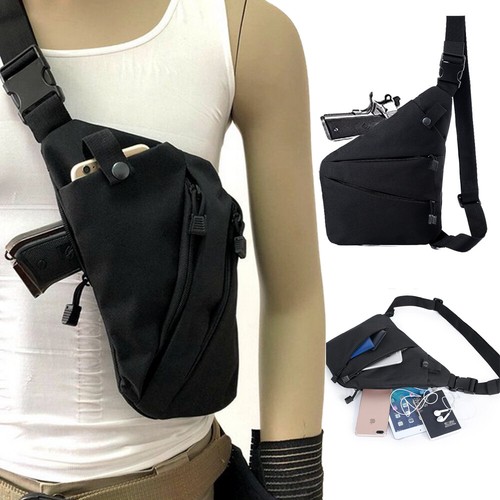 Tactical Sling Chest Bag Concealed Carry Gun Bag EDC Shoulder Crossbody ...