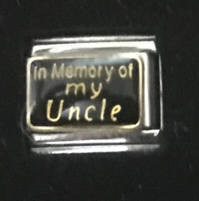 In Memory of My Uncle Enamel WHOLESALE ITALIAN CHARM Link 9MM K2022BG10 ...