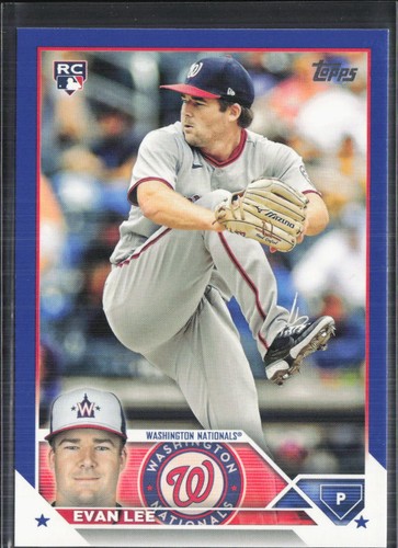 2023 Topps #243 Evan Lee Royal Blue Rookie Washington Nationals RC | eBay