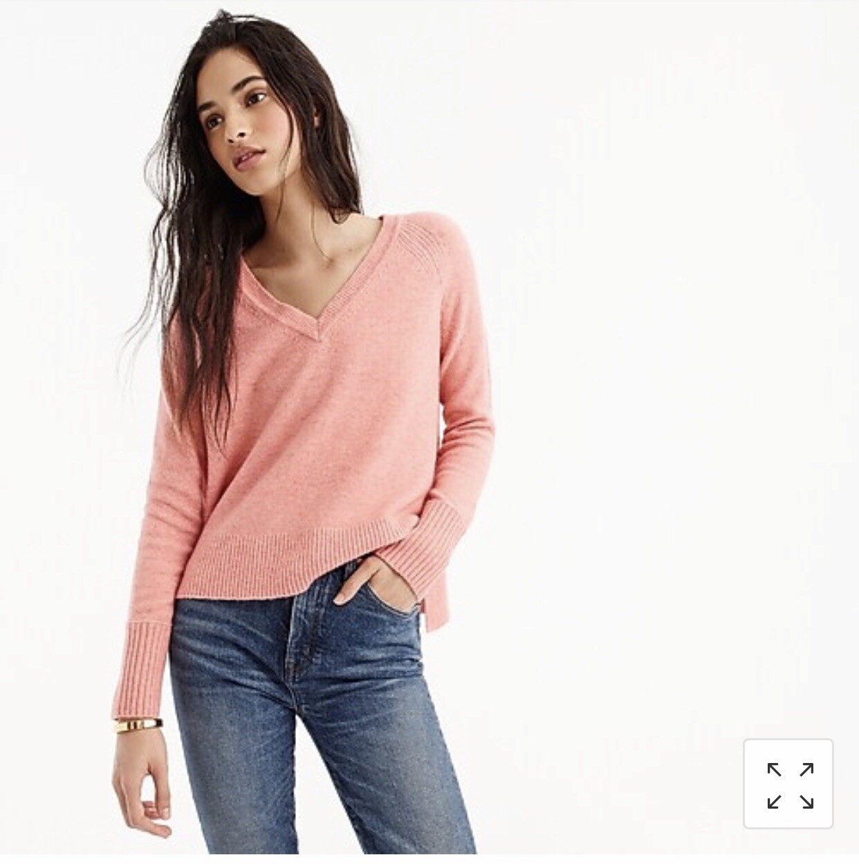 J. Crew V-neck sweater in yarn Size M | eBay