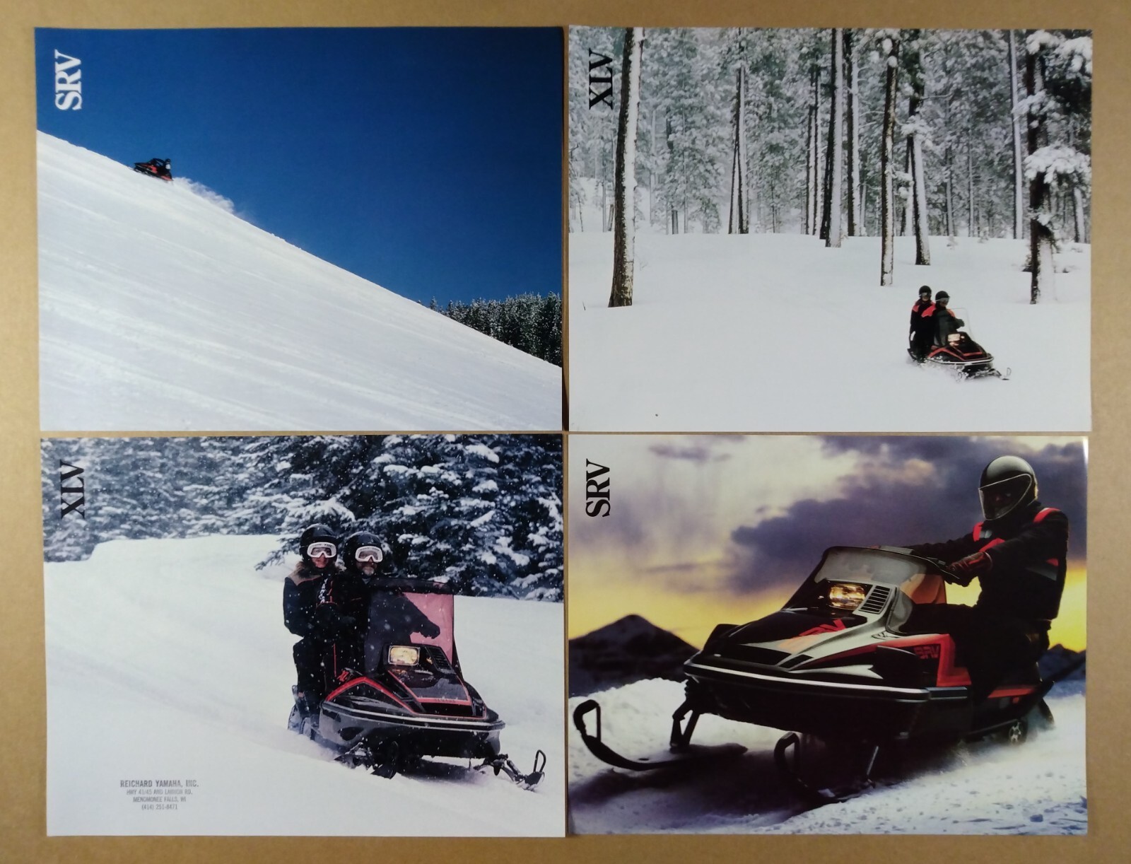 1980s Yamaha SRV XLV Enticer Exciter Inviter Snowmobiles Brochures LOT ...