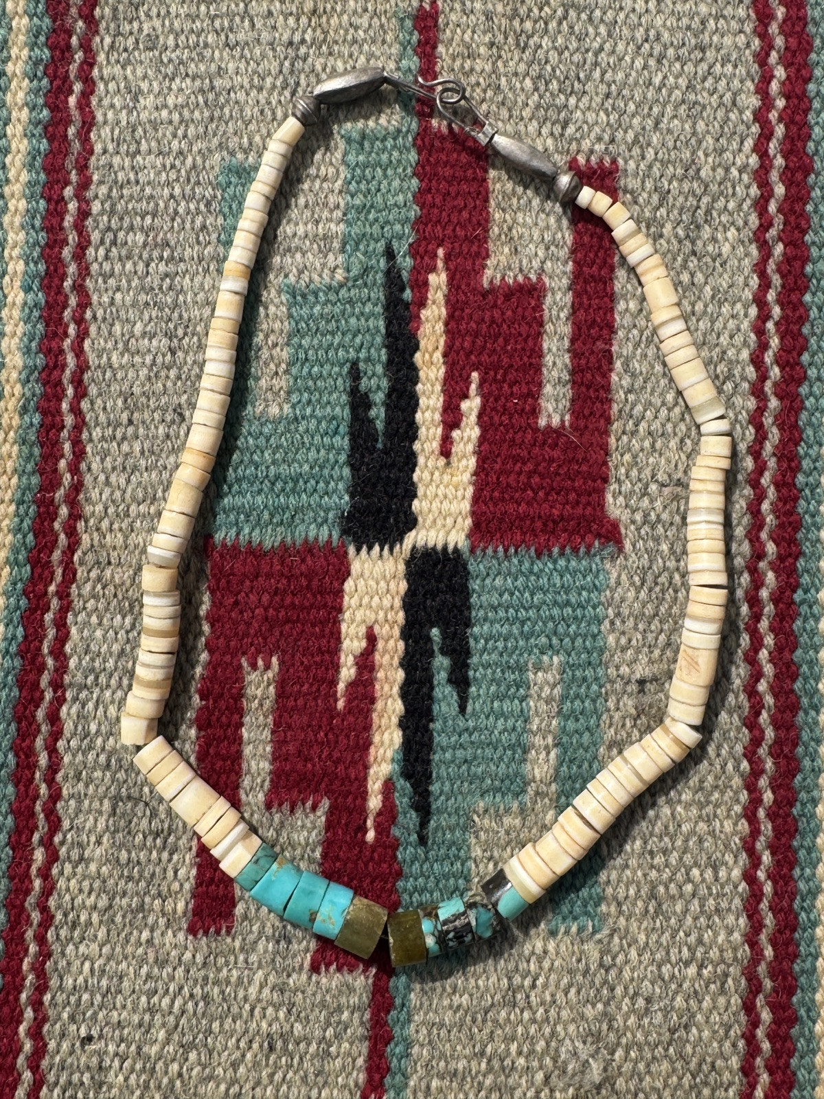 Vintage Native American Heishi Turquoise Shell Neckl… - Gem