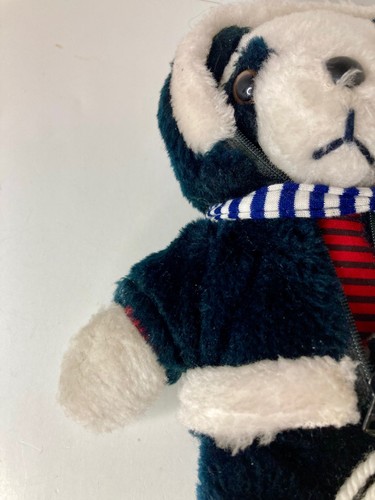 Vintage - 1983 Interpur Avon 12” Panda Bear Plush, Striped Scarf & Zip ...