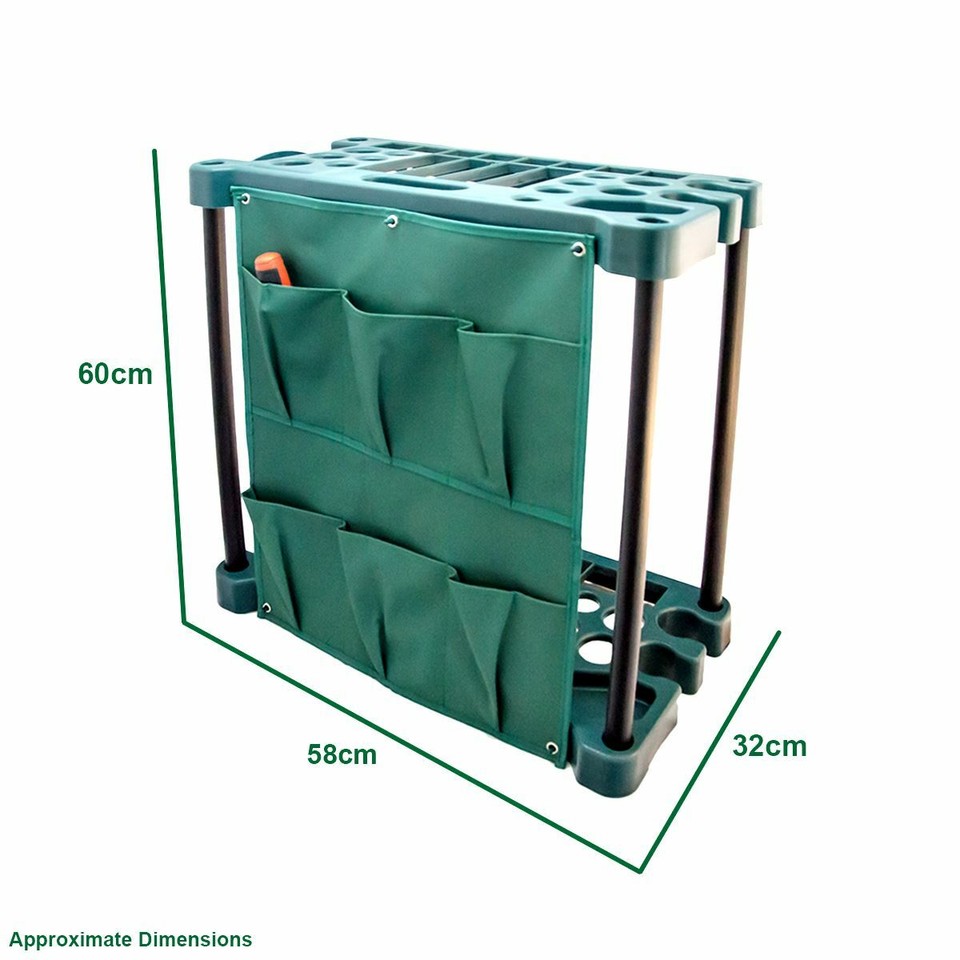 GARDEN TOOL STORAGE RACK GARDENING CADDY SHED EQUIPMENT HOLDER STORE ...