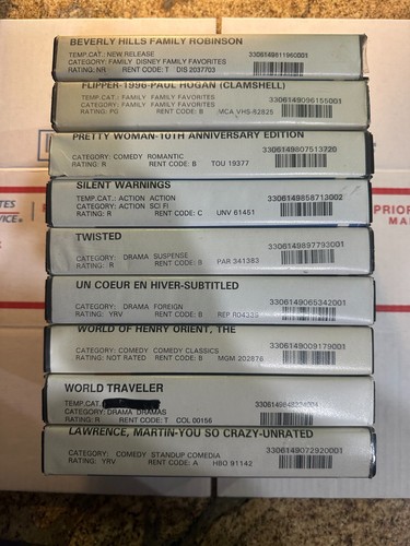 RARE Blockbuster VHS Clamshell Case Lot 9 Tapes Hollywood CA Store | eBay