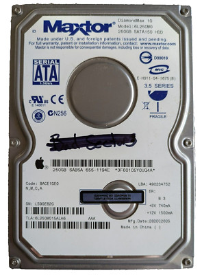 Maxtor DiamondMax 10 250Gb 7200rpm SATA II Hard Drive TESTED | eBay