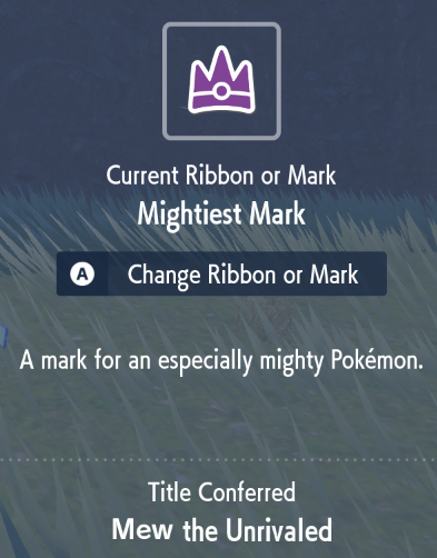 Mew Mightiest Mark for Your Own Mew or a 3DS Ribbon Master Mew (sold ...