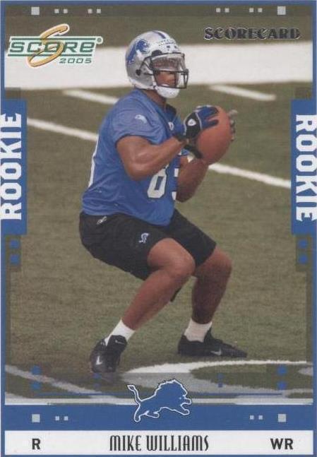 2005 Score - Rookie Mike Williams #340 Scorecard /599 (RC) for sale ...