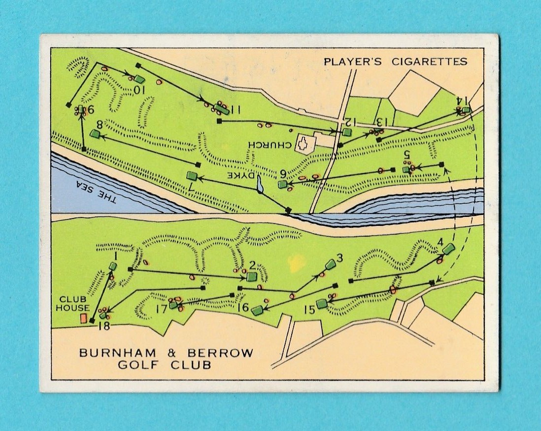 GOLF - PLAYERS - CHAMPIONSHIP GOLF COURSES CARD - BURNHAM & BERROW ...