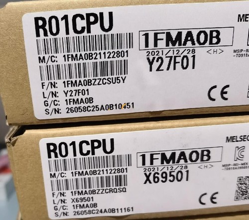 R01CPU 1PC New Sealed Mitsubishi PLC iQ-R Series CPU 15K Steps R01CPU ...