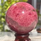 328g Natural Red Black Rhodonite Quartz Crystal Sphere Mineral Healing ...