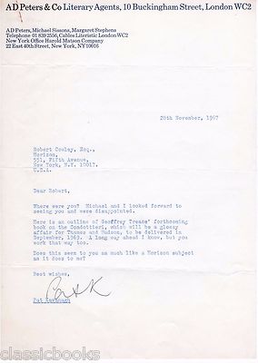 Pat Kavanagh Signed Letter - Literary Agent | eBay