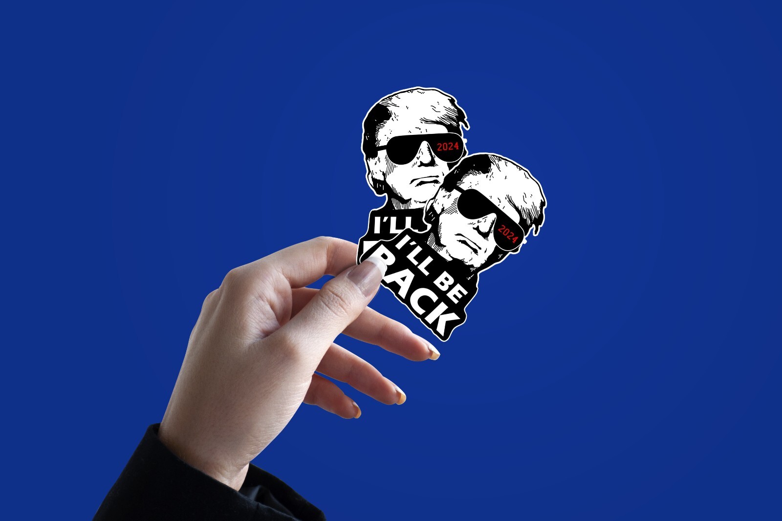 2-pack "I'll Be Back" Trump 2024 2.25" x 3.25" Political Satire Sticker ...